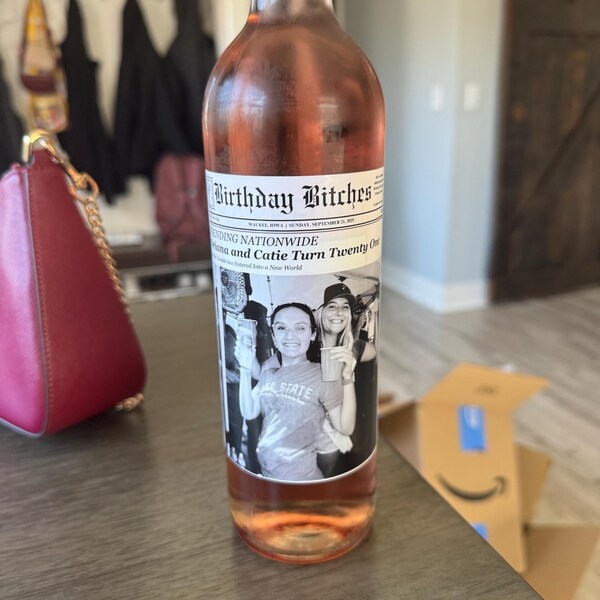 Custom Twenty One Legal 21st Birthday Pink Girly Finally 21 Fun Wine ...