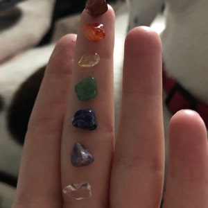 Seven Chakra Set Stone Chips 7 Chakra Crystal Set Small Crystal Chips ...