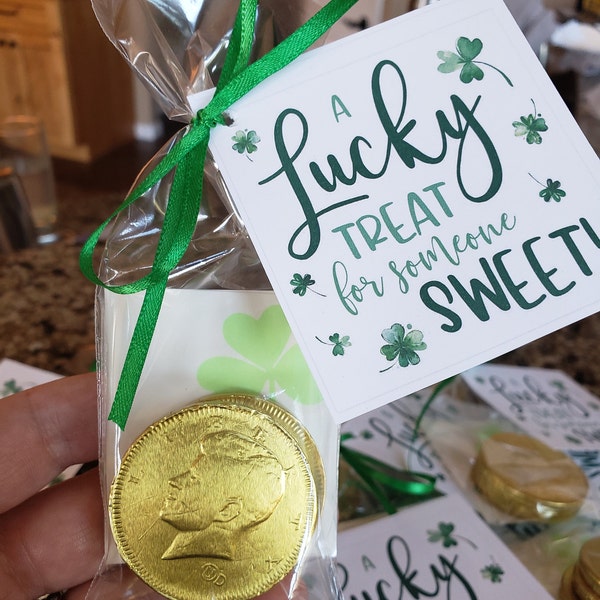 Lucky Treat for Someone Sweet Tag Shamrock Cookie St Pattys Day St ...