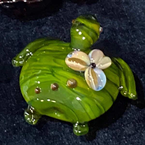 Glass Turtle - Lampwork - Focal Bead - Flamework Artglass - Sculpture ...