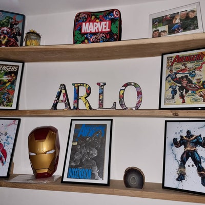 Personalised Wooden Marvel Superhero Comic Letters Any - Etsy UK
