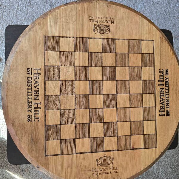 Bourbon Barrel Head Chess Set Made From All Real Wood - Etsy