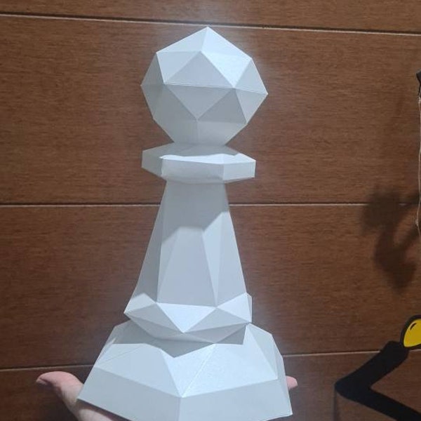 Papercraft PDF and SVG Template for Chess Figure Set + Base (pawn ...