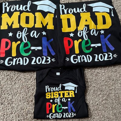 Pre-k Graduation Shirt, Custom Family Pre-k Graduation Shirt, Proud Pre ...