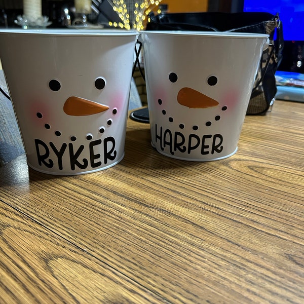 Personalized Christmas Pail - Etsy