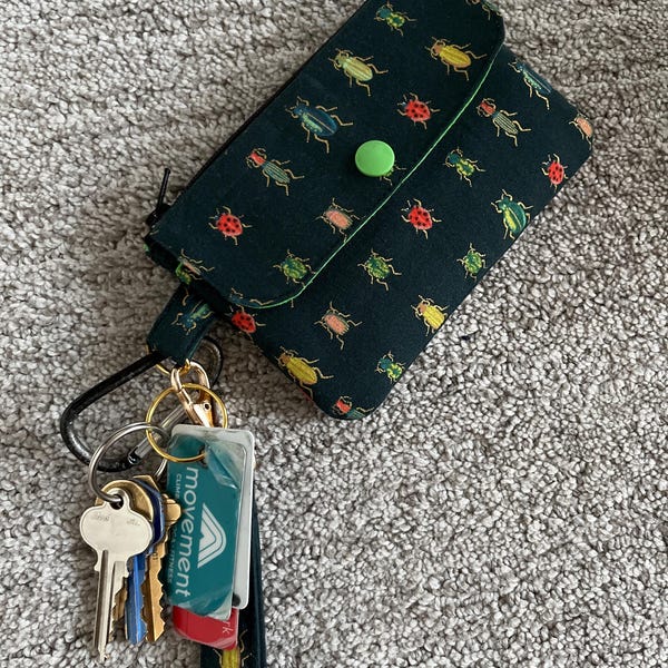 Beatles and Beetles! Small Zipper Pouch Cash Coin Purse Cash Gift Card ...