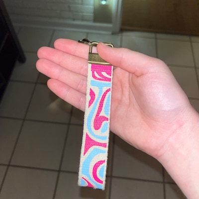 Swirl Spiral Custom Keychain Wristlet / Key Fob Keychain - Etsy