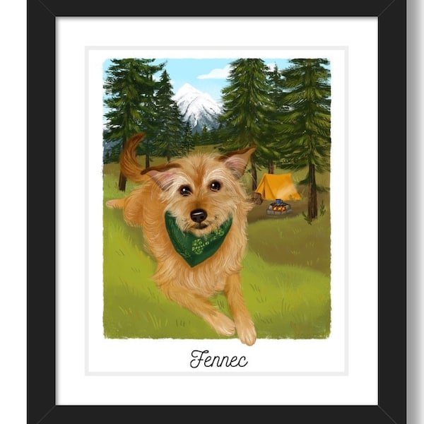 Custom Pet Portrait - Floral Background Drawing of Your Pets - Cat or ...