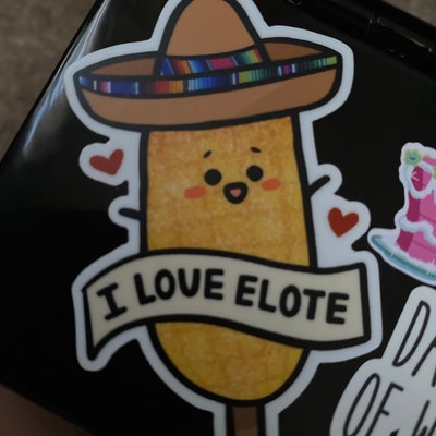 Cute Mexican Elote Corn Vinyl Sticker 1.87x3 - Etsy