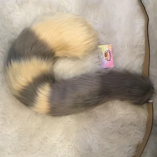 Any Color Fluffy Furry Tiger Tail Big Cat Feline Fursuit Tail Stripes ...