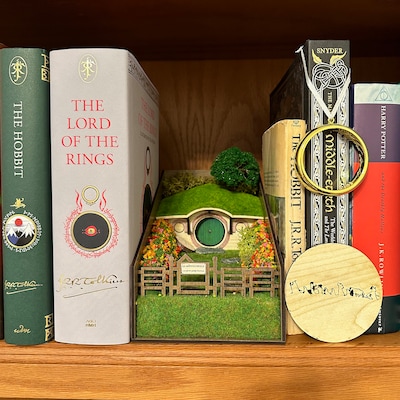 Book Nook, Book Shelf Insert, Bilbo Baggins Home, Book Diorama, the ...