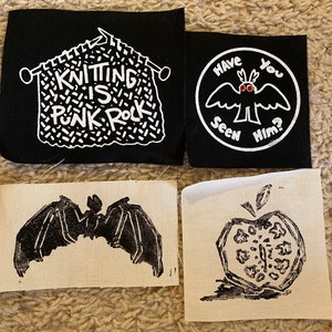 BONE APPLE TEETH Diy Blockprint Patch Tma - Etsy