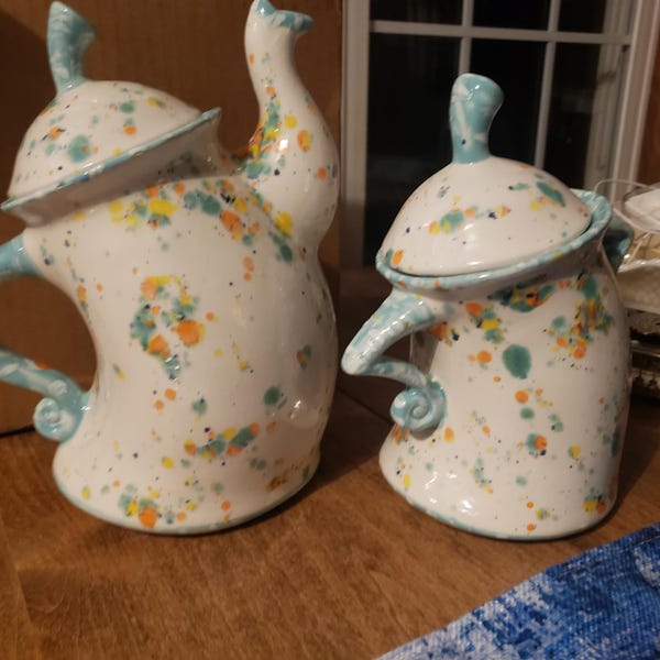 Flower Power Sassy Jade and Peach Canister - Etsy