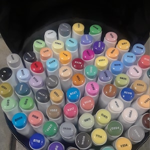 72 Markers Artist Set Set of 72 Marker Pens, Twin Dual Tips Sketch ...