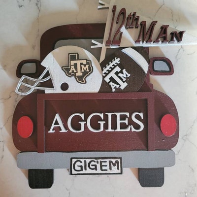 Aggie Tiered Tray Aggie Football-aggie Birthday, Wedding, Graduation ...