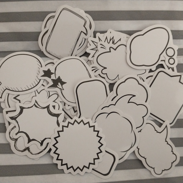 Speech Bubble Planner Stickers, Colouring Filofax Stickers, Diary ...