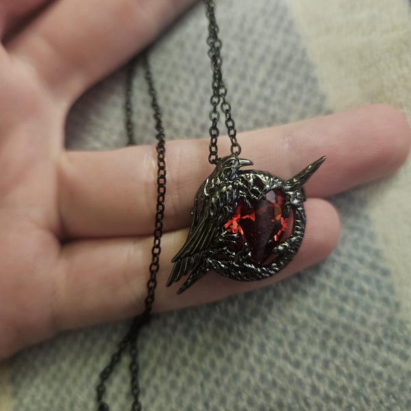 Love and Deepspace Sylus Crow Brooch Crow Necklace Crow Ring Earrings ...