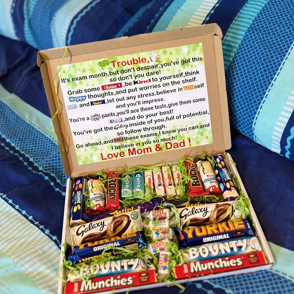 Exam Survival Kit Box , Good Luck on Your Exams Chocolate Poem Box ...
