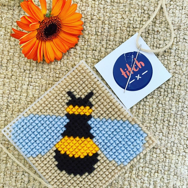 Mini Bee Cross Stitch Kit Chunky Cross Stitch Kit - Etsy