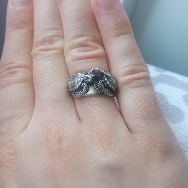 Sterling Silver Angry Wolf Signet Ring, Ring Wolf Head, Wolf Head Ring ...