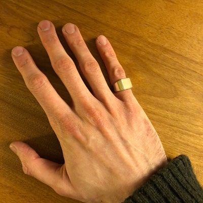 Solid Silver Circle Disk Ring, Silver Ring, Silver Disk Ring Modern ...