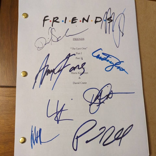 Friends "the Last One" Final Episode Script Signed TV Autographed ...