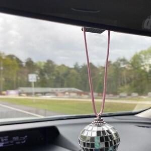 Black Cowboy Hat Disco Ball Car Hanging Rear View Mirror | Etsy