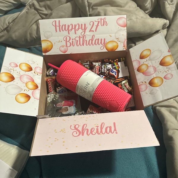 Birthday Box for Her / Choose Age / Custom Personalized Name / Teen ...