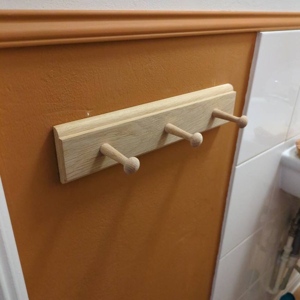 Oak Peg Rail, Solid Oak Shaker Peg, Key Rack, Storage Rack. - Etsy UK
