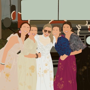 Group Portrait, Group Drawing, Drawing From Photo,digital Drawing ...