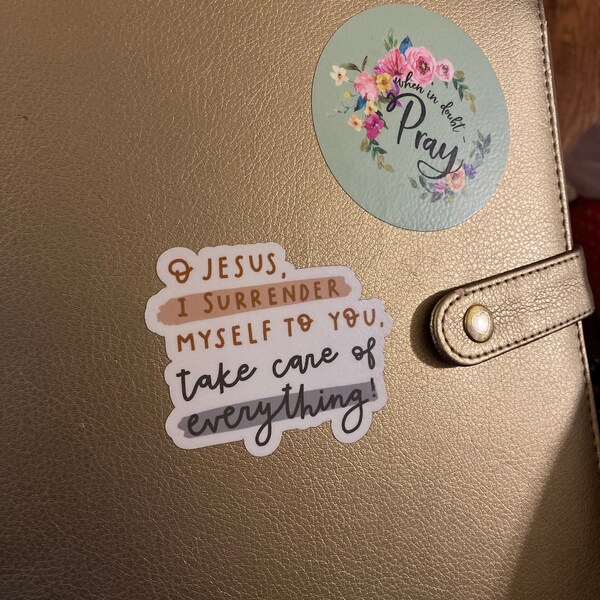 Jesus I Surrender Sticker, Jesus Sticker, Christian Sticker, Catholic ...