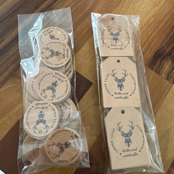 Memorial Kraft Tags With Name and Dates, Personalised Memorial Tags, in ...