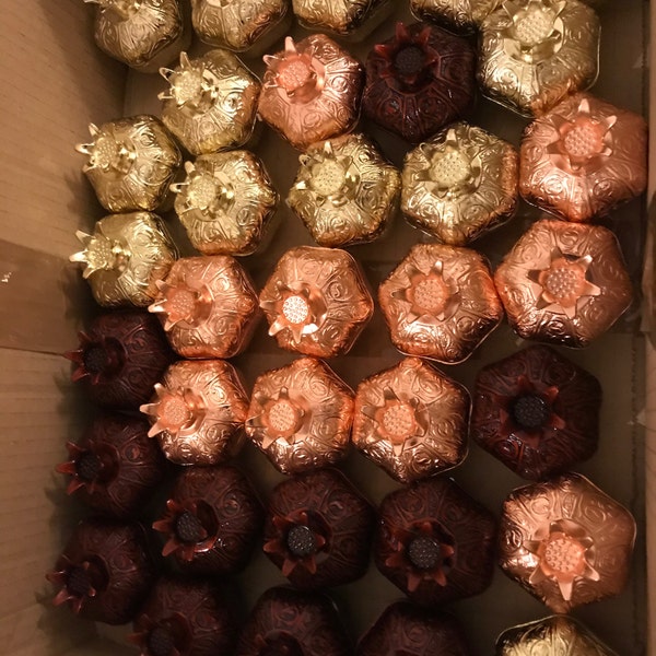 Rustic Pomegranate Wedding Favor Boxes - Unique Party Decorations ...