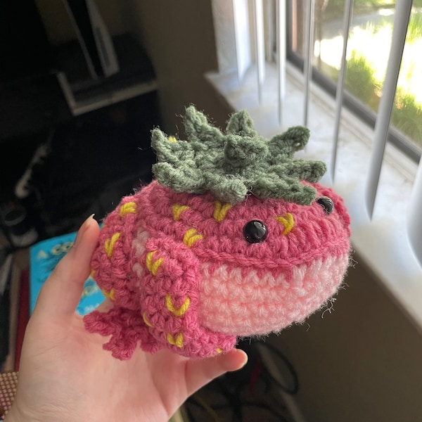 Crochet Strawberry Frog Pattern PDF Only | English| Amigurumi Pattern ...