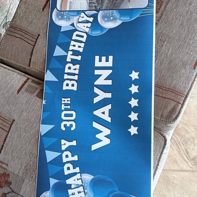 Personalised 30th Happy Birthday Banner 30th Birthday Decorations Happy ...