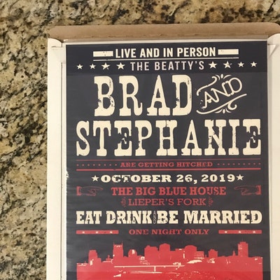 Customized Wedding Poster, Hatch Print Frame Customized Vintage Posters ...