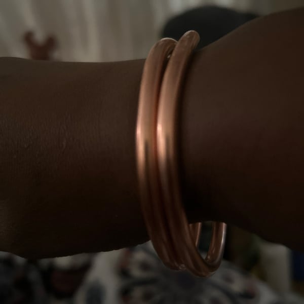 4 Gauge Extra Thick Pure Copper Bangle, Adjustable Raw Copper Cuff ...
