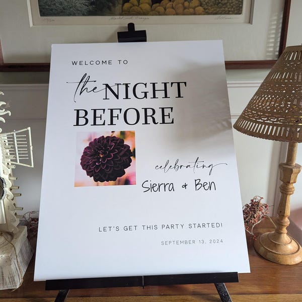 The Night Before Welcome Sign Template, Rehearsal Dinner Welcome Sign ...