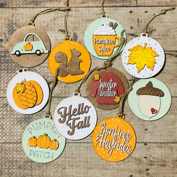 Fall Ornament Bundle SVG File | Laser Cut File | Fall Ornament Kit ...