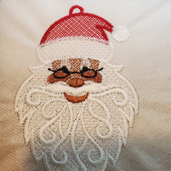 FSL Santa Ornament (2 Sizes). Christmas Embroidery Designs. Instant ...