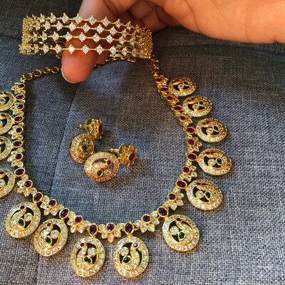 Traditional Choker Set in One Gram Gold Plating Available in 2 - Etsy