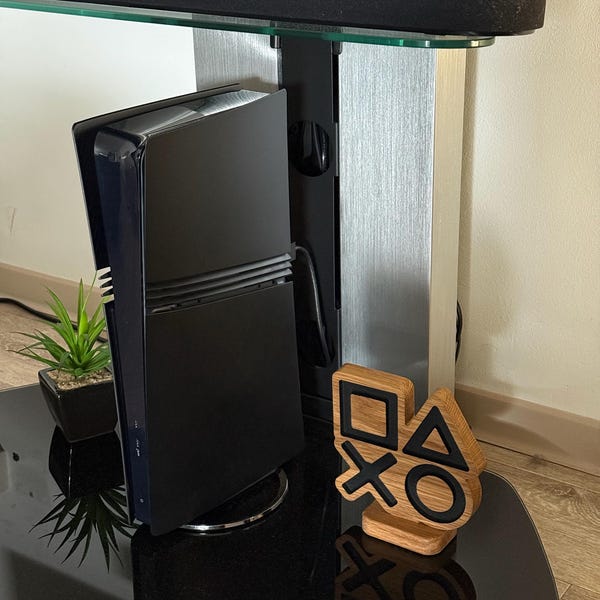 Wooden Playstation Stand With Cutout Effect Ps Logo Sign Ps5 Ps4 Gaming ...