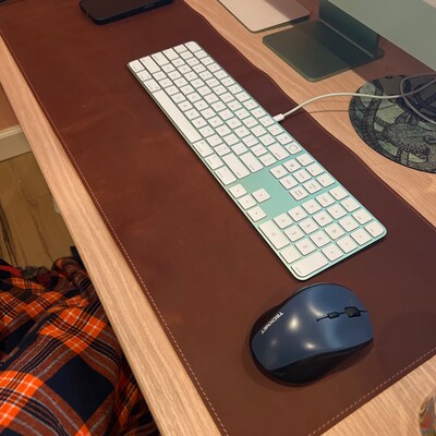 Leather Desk Mat, Large Mouse Pad, Desk Mat, Desk Pad, Genuine Leather ...