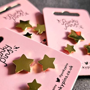 Trio of Gold Stars Enamel Pin Set // Achievement Pins, Collar Pins ...