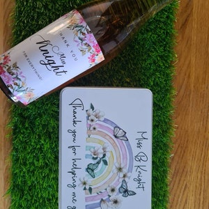 Personalised Thank You Teacher Wine Bottle Label/sticker Gift - Etsy UK