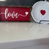 Mini Valentines Day Sign LOVE HEART Small Sign Tier Tray Tiered Tray ...