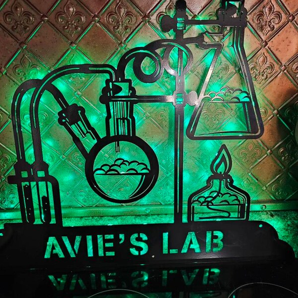 Custom Chemistry Teacher Metal Sign With LED Light - Etsy