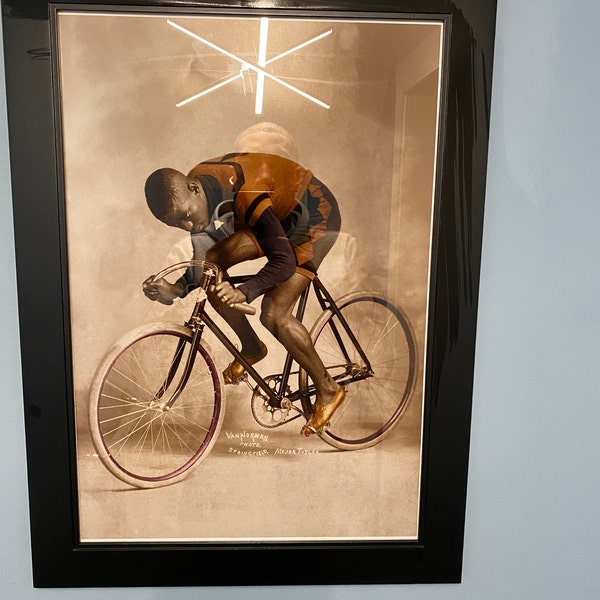 1898 Marshall Major Taylor Cycling Vintage Photo Colorized Art Print ...