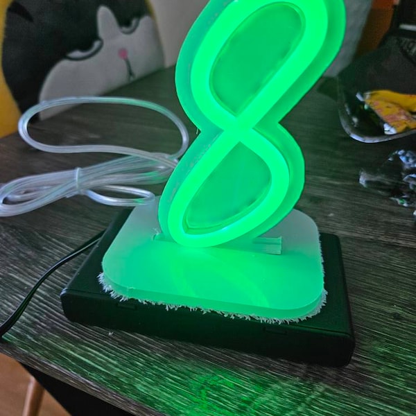Number Neon Light,custom Neon Sign,usb Desk Lamp,battery Table Light ...