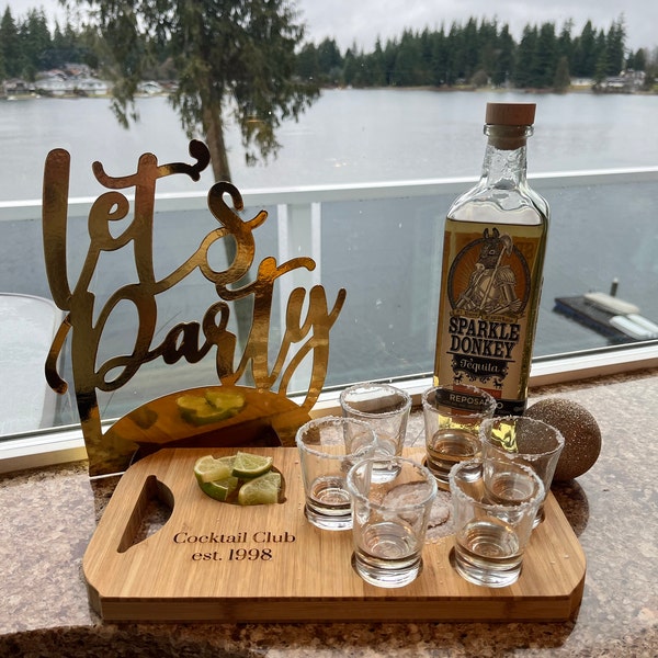 Personalized Round O' Shots Board - Custom Engraving - Etsy